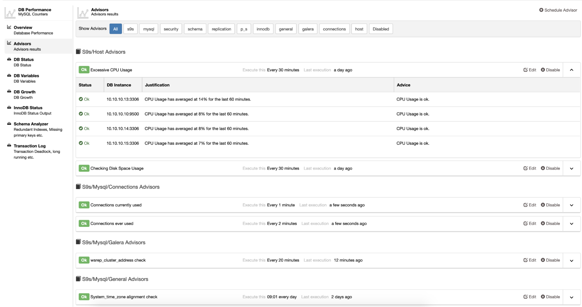 Automate Database Health Check Severalnines