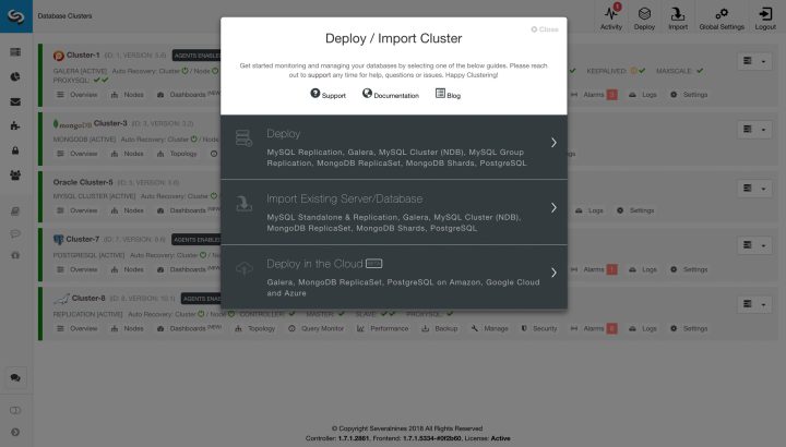 Clustercontrol Deployment Features Severalnines