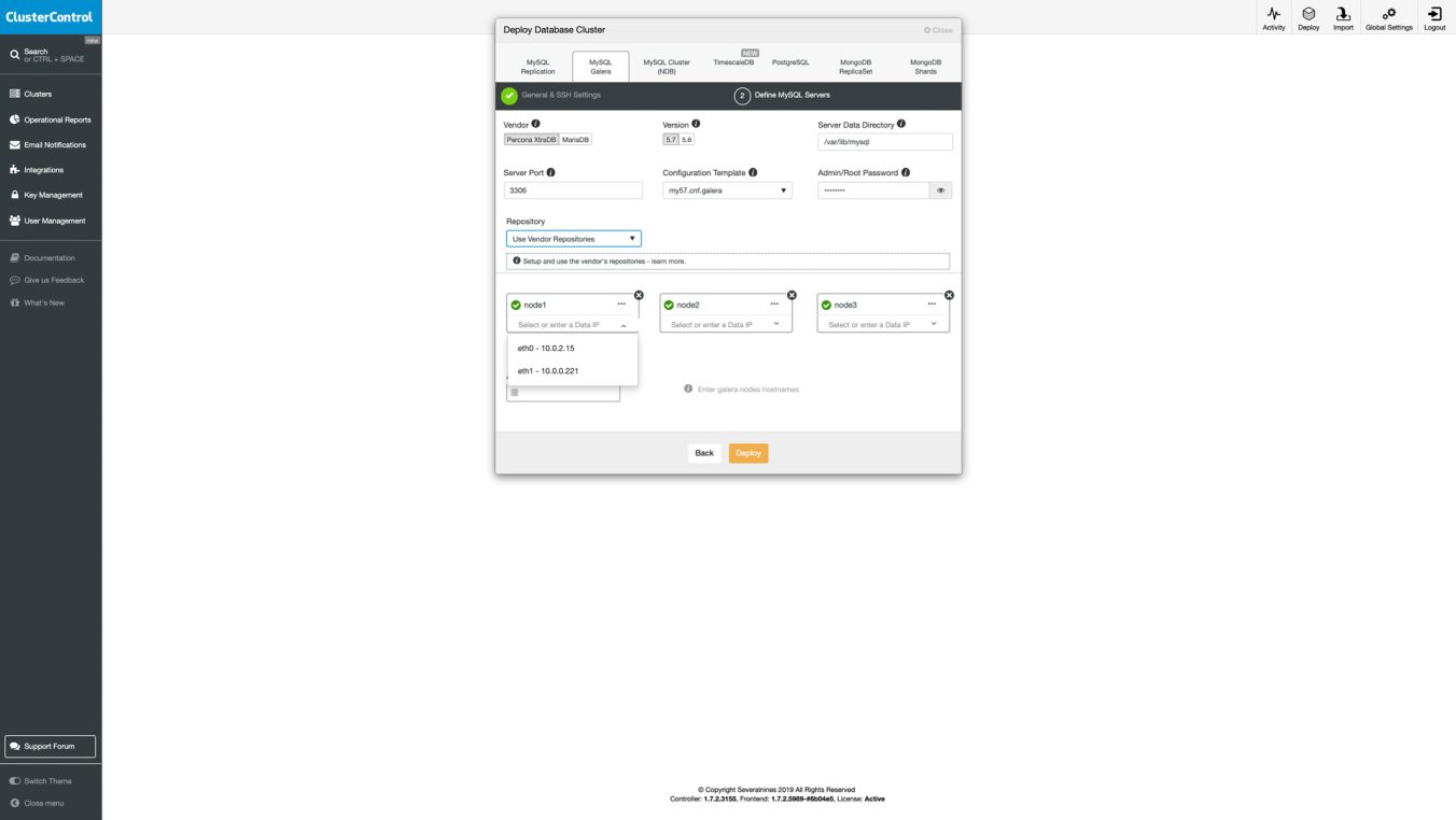Clustercontrol For Mysql Galera Severalnines
