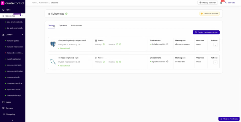 Clustercontrol Adds Kubernetes Database Operator Management In V232 Severalnines